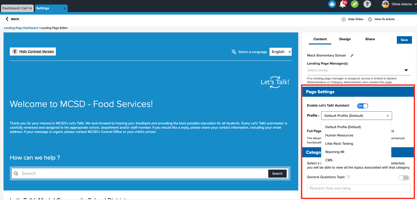 Mapping Topics and Departments